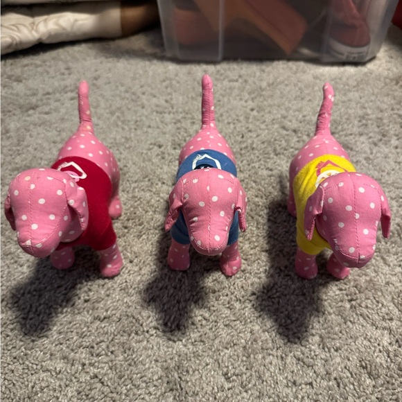 PINK Victoria's Secret | Toys | Pink Victorias Secret Polka Dot Plush ...